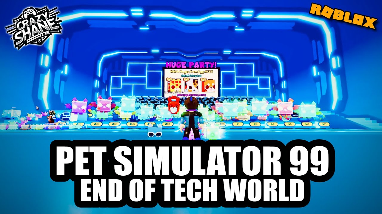 Getting to the end of Tech World in Pet Sim 99! - YouTube