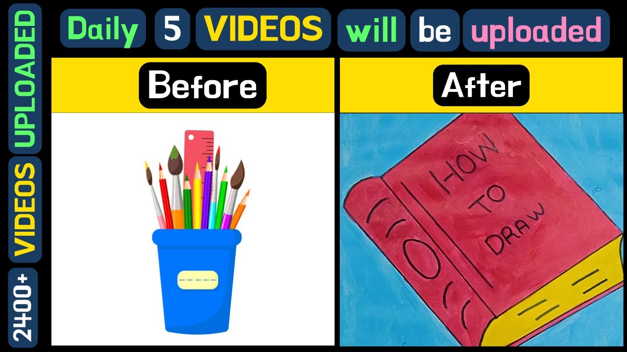 How to draw Book | Book drawing for kids | Book painting | Book easy ...