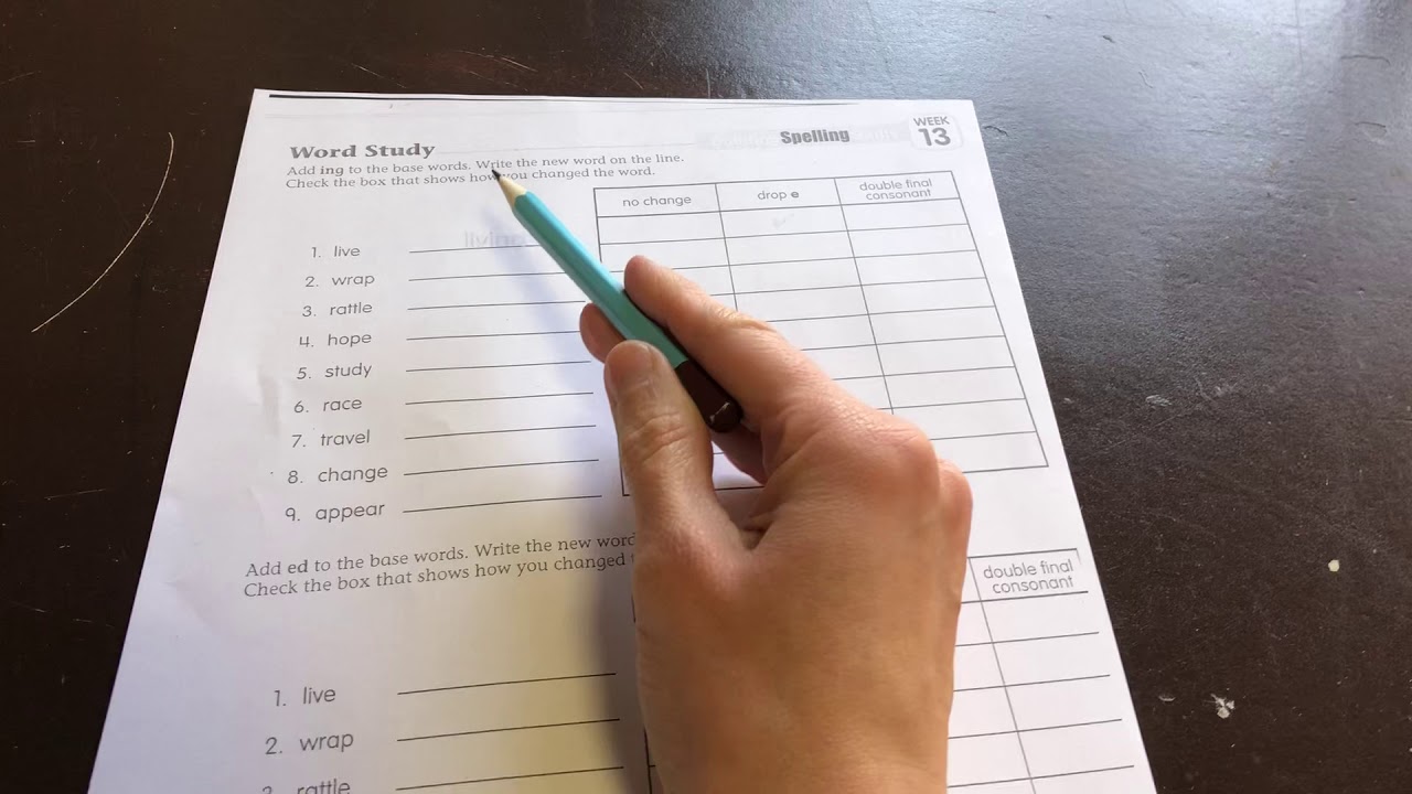 Grade 4 Week 13 Word Study - YouTube