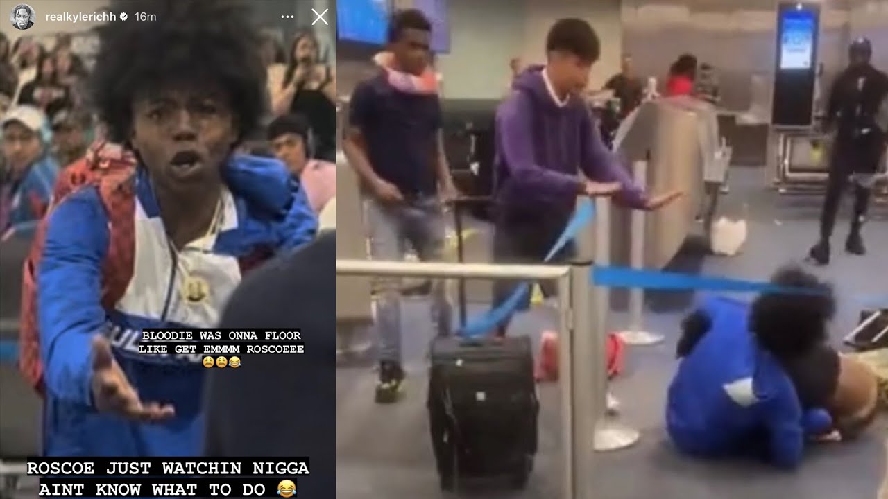 Kyle Richh & Jenn Carter F*ght Bloodie & Roscoe In The Airport In Miami ...