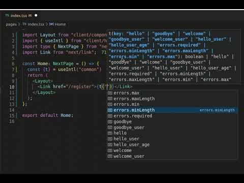 typescript i18n strong typed module - YouTube