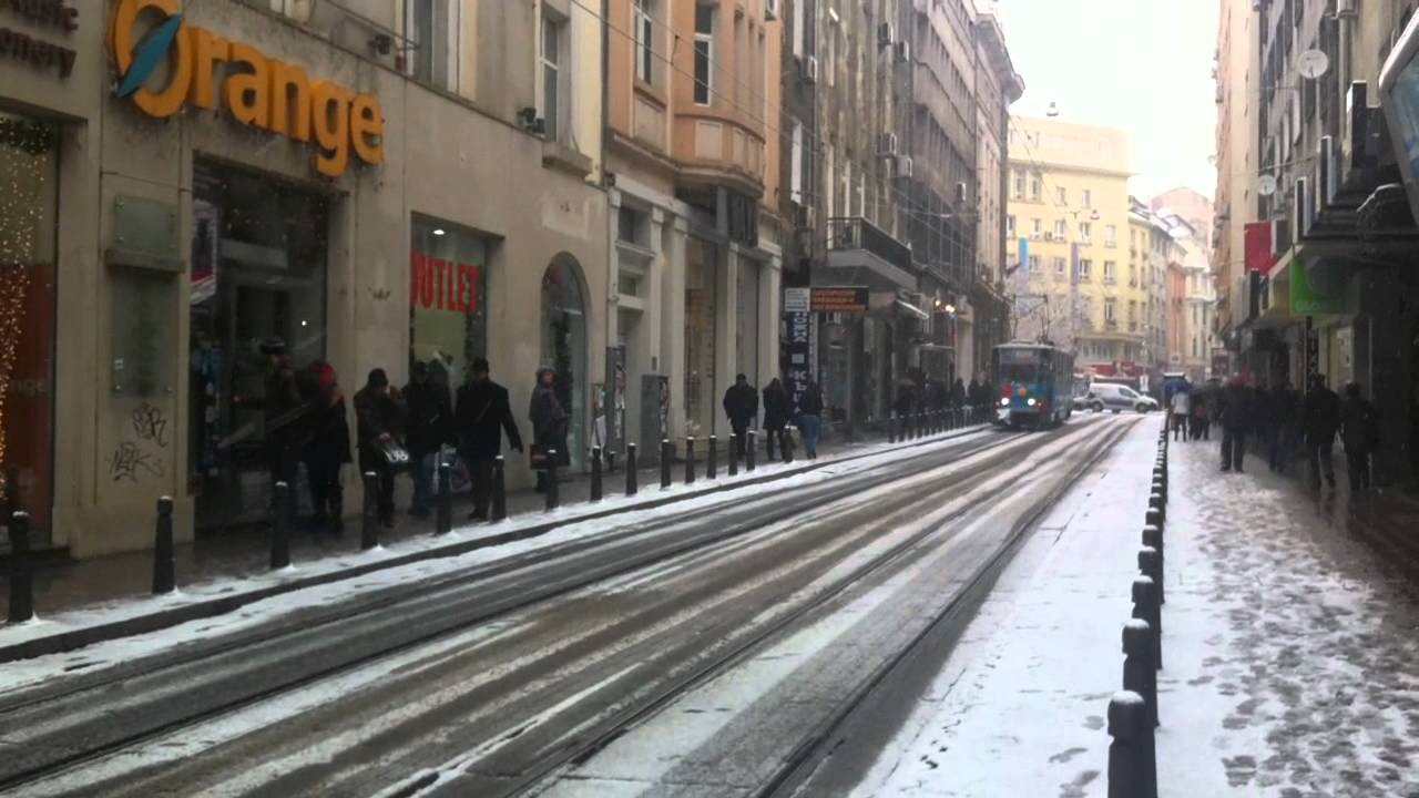 Sofia trams in the snow - YouTube