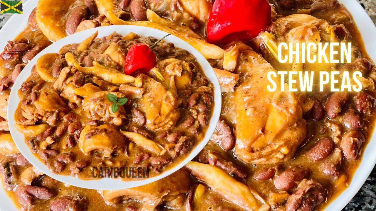 How to make Jamaican Stew Peas with Chicken and Saltfish| Caribbean ...