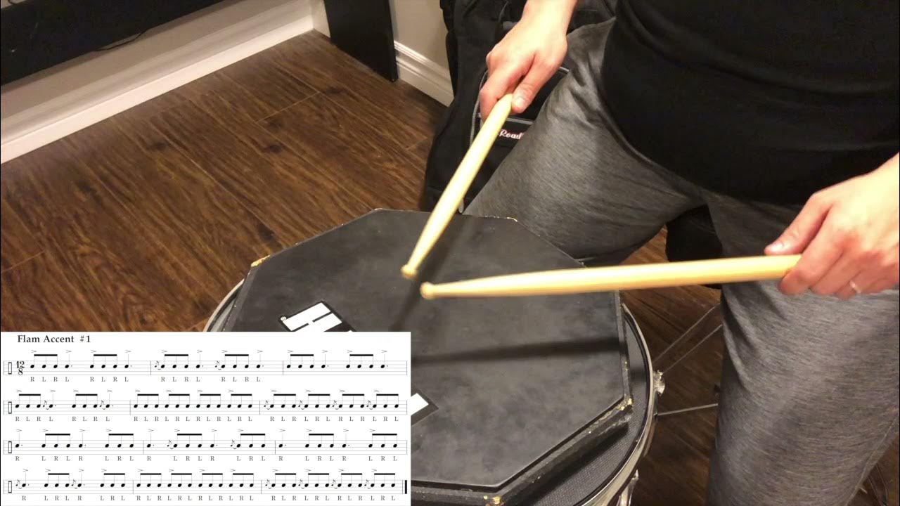 Row-Loff Field Level --- Snare Exercises - Flam Accent #1 - Practice with Me! - YouTube