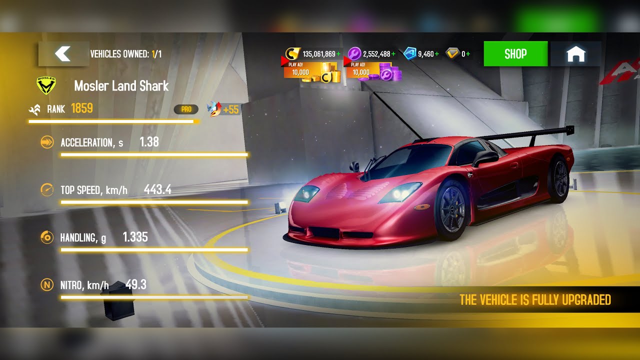 Asphalt 8, Buy on Sale Mosler Land Shark and Upgrading Fully Pro👍 - YouTube