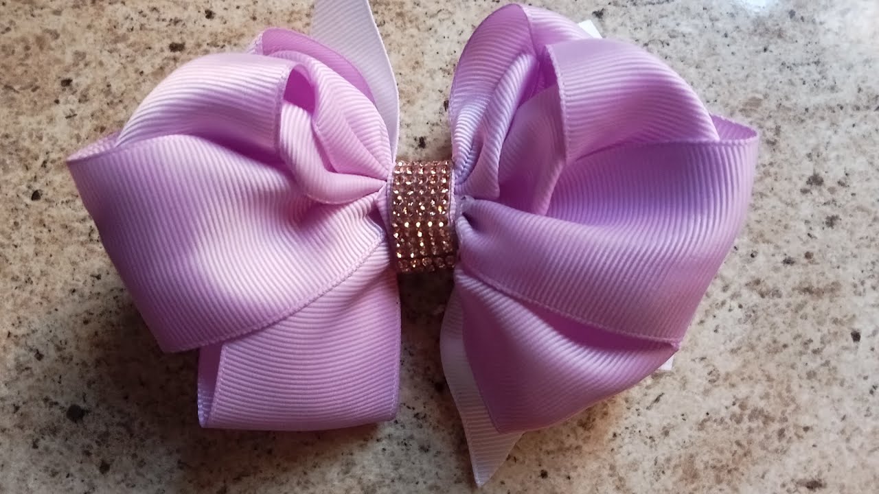 hermoso moño violeta 🎀💜#diybows #moños #lazo #tutorial #lacinho - YouTube