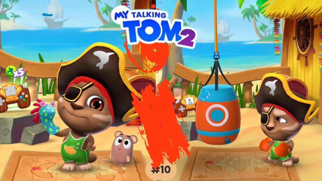 Tom Punching Bag, Takes an Unexpected Turn! - My Talking Tom 2 # ...