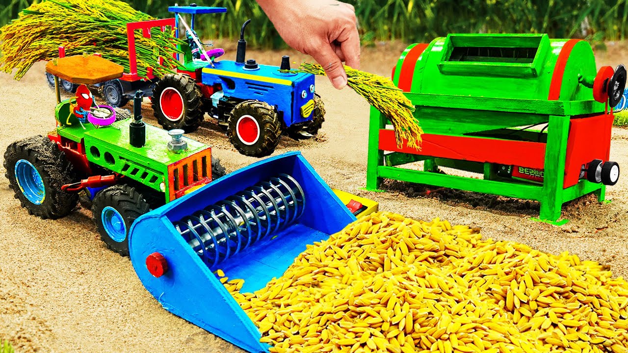 Top diy tractor making mini Rice Harvester Machine diy Planting ...