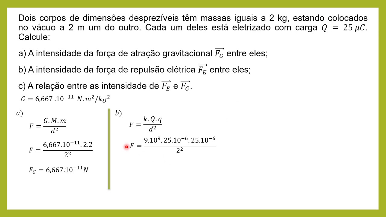 Exercícios Força elétrica - YouTube