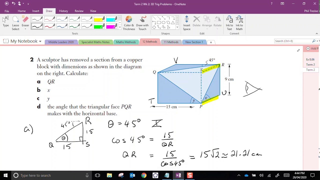 3D Trig Problem Solving - YouTube