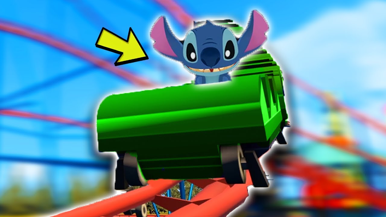 Stitch goes to themepark in VR chat - YouTube