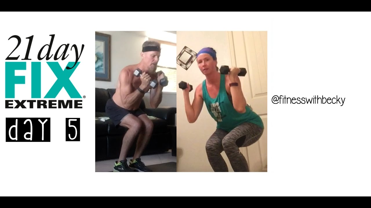 Day 5 of 21 Day Fix Extreme - Cardio Fix Extreme! - YouTube