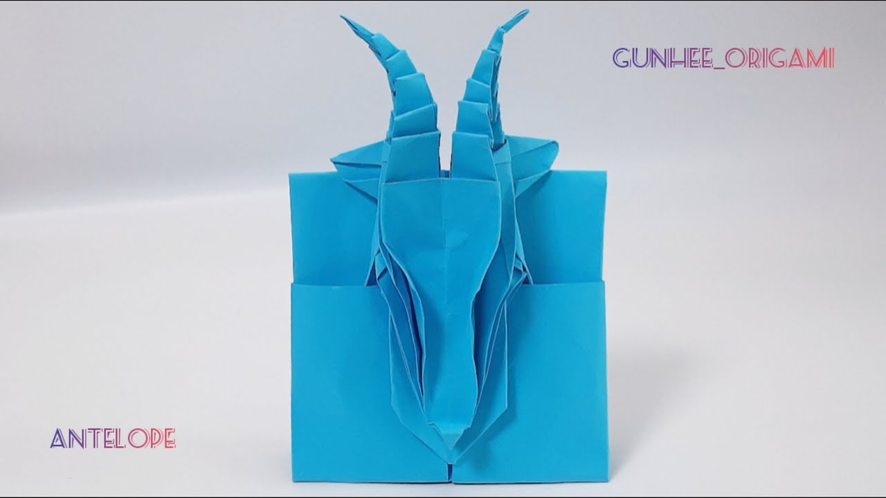 How to Make Origami Antelope@GunheeOrigami (영양 종이접기) - YouTube