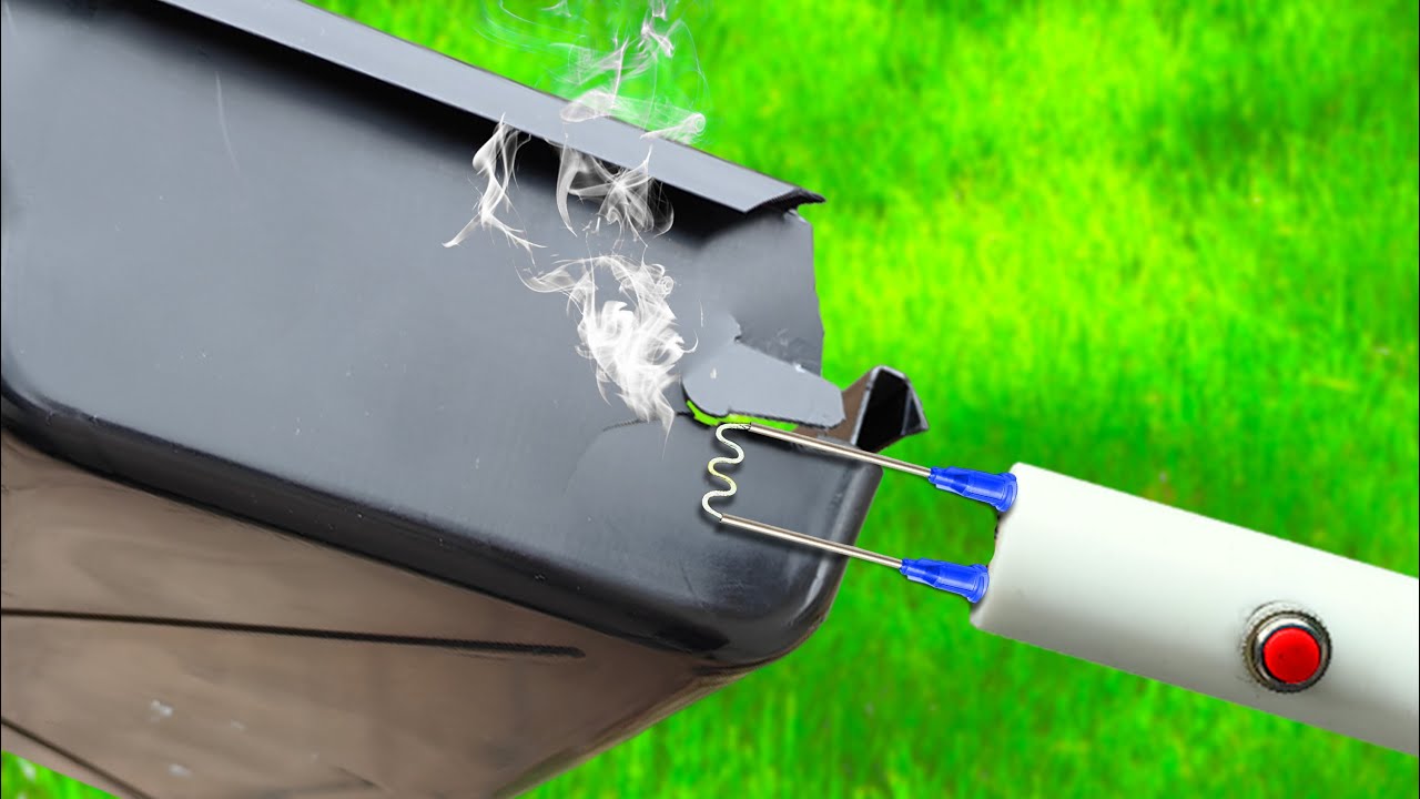 I made DIY plastic welding machine to repair broken plastics - YouTube