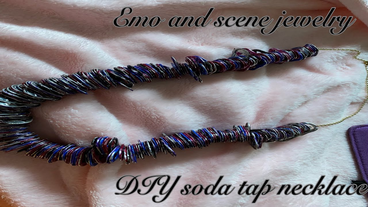 Making A Emo/Scene Necklace Out Of Soda Taps - YouTube