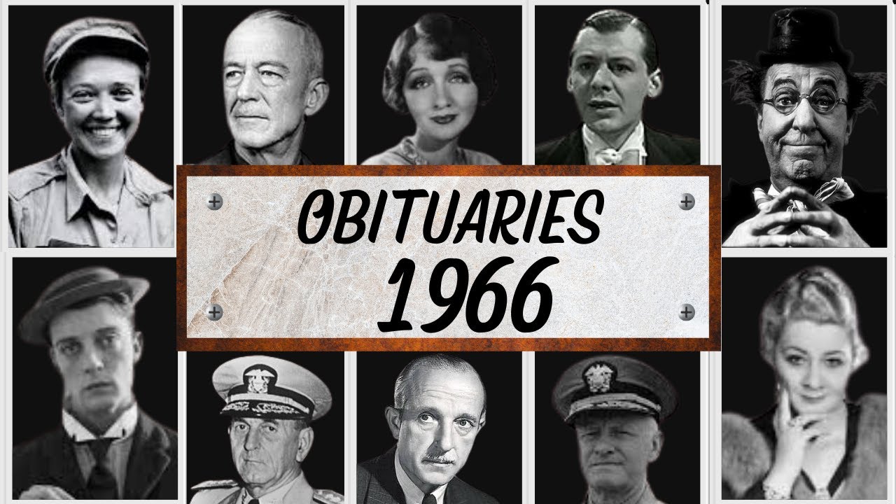 Famous People We've Lost in 1966 - Obituary in 1966 - US - YouTube