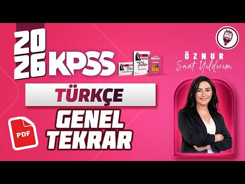 KPSS Türkçe - Yapı Bilgisi | Ses Bilgisi - Genel Tekrar - 1. Gün - Öznur SAAT YILDIRIM - 2026