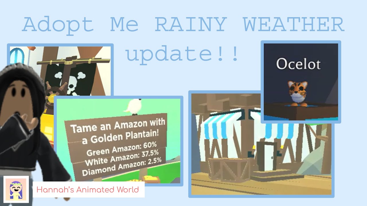 🌧 New Adopt Me RAINY WEATHER! (Ocelots, Amazon parrots, and new items ...