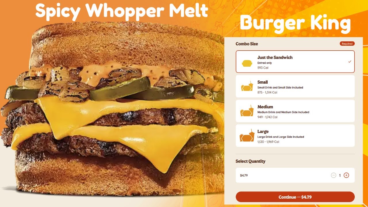 Trying The New Spicy Whopper Melt at Burger King! - YouTube