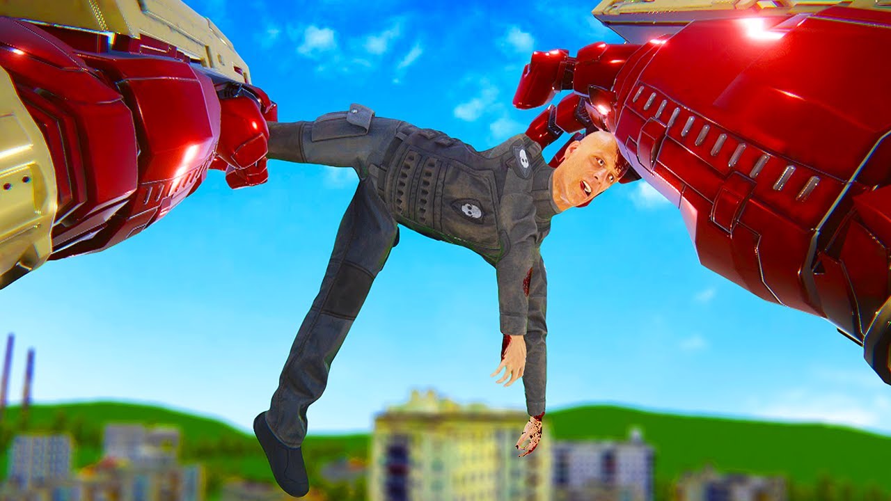 Using HULK Buster Suit to Torture Ragdolls - Bonelab Mods Gameplay ...