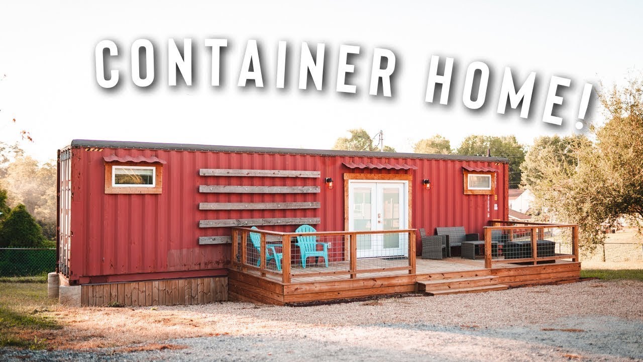 LIVING IN A 40 FEET SHIPPING CONTAINER HOME! FULL TOUR - YouTube