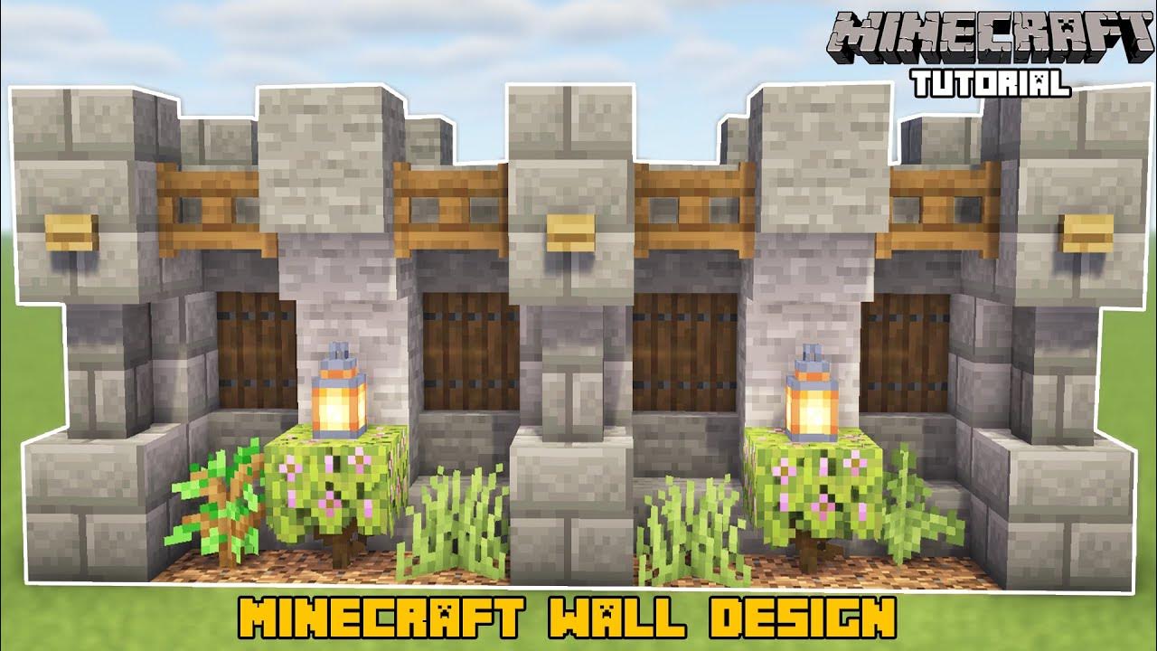 BASİT DUVAR TASARIMI !!! l Minecraft Duvar Tasarımı Yapımı l Minecraft: Wall design Tutorial ...