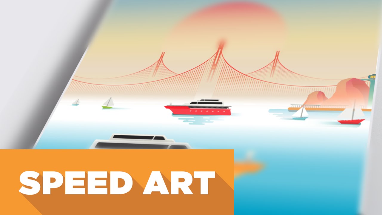 Speed Art #3 | Adobe Illustrator | The Port Poster - YouTube