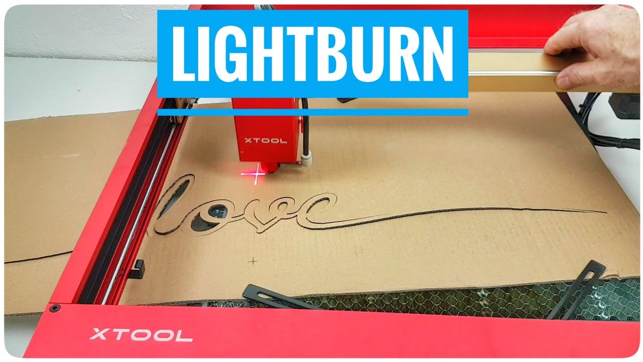 Jak korzystać z programu LIGHTBURN - jak wyciąć napis 2 razy większy od grawerki - krok po kroku ...