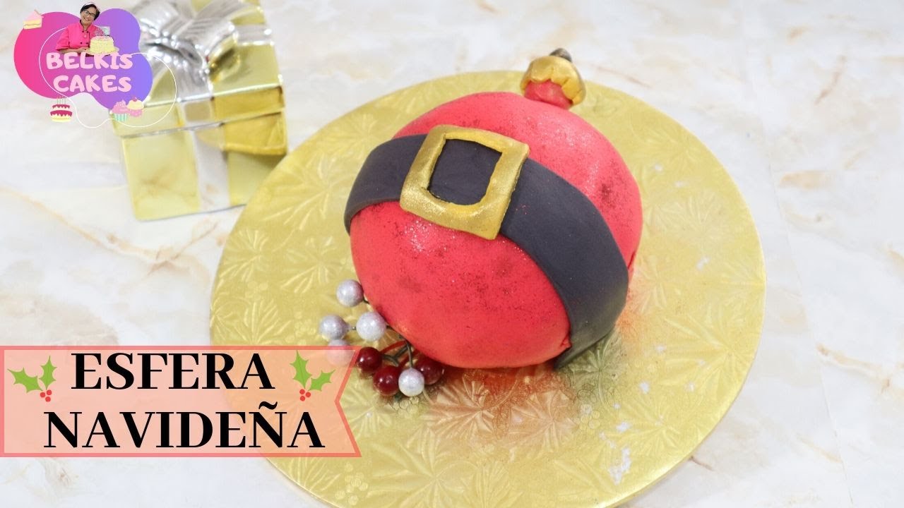 CÓMO HACER CAKE ESFERA NAVIDEÑA - YouTube