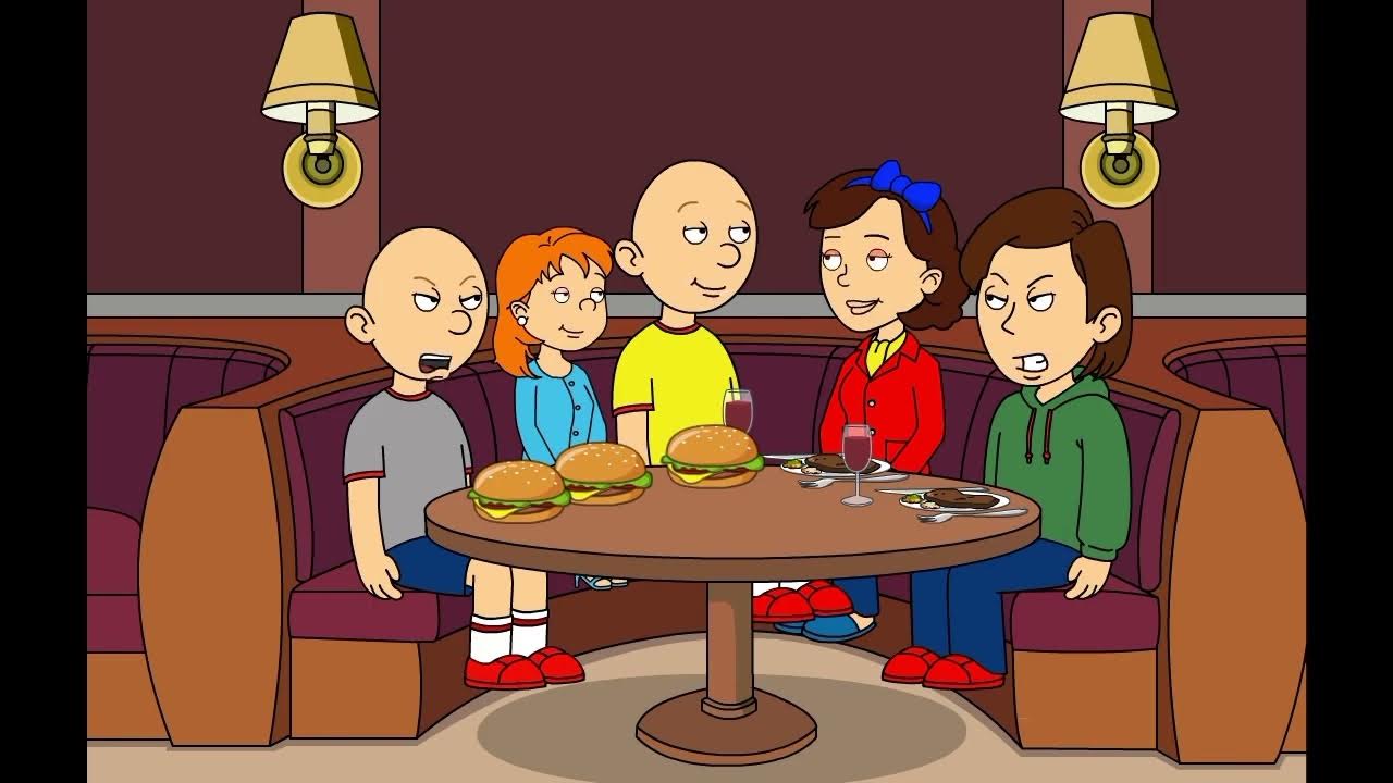 Classic Caillou misbehaves at dinner/grounded - YouTube