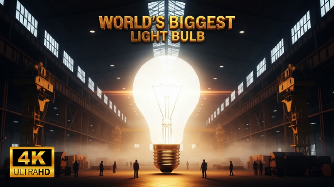 World’s Largest Light Bulb! 💡 Turning On 1 Million Watts (Giant Factory ...