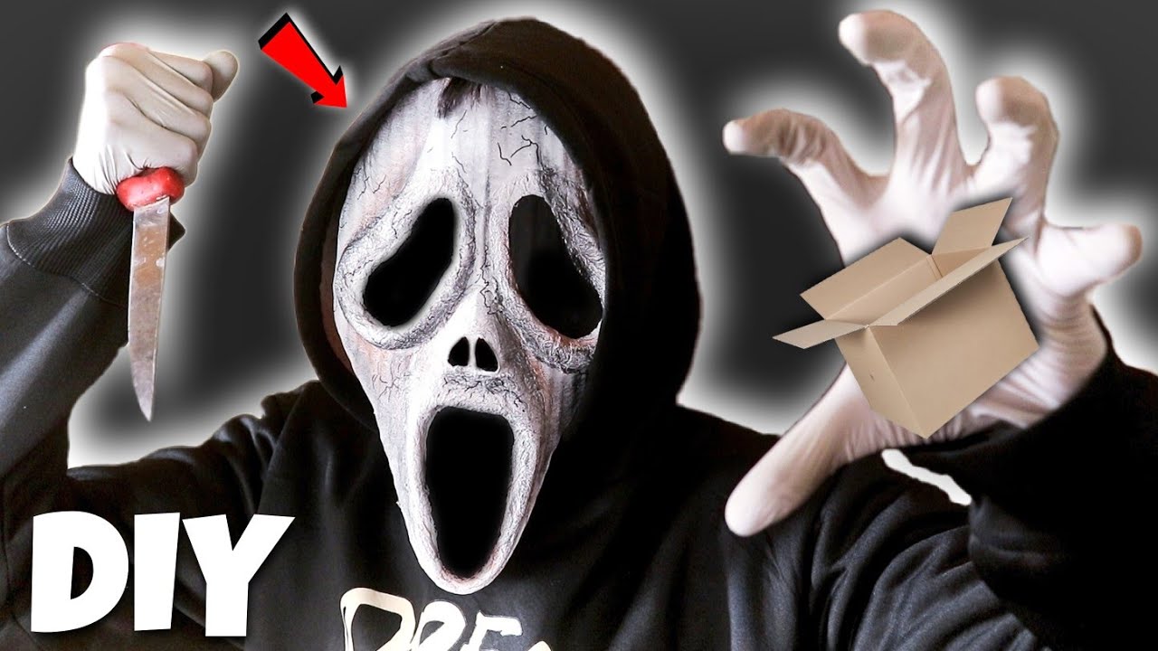 How to make Halloween Mask | Scream Ghost Mask | Cardboard DIY - YouTube