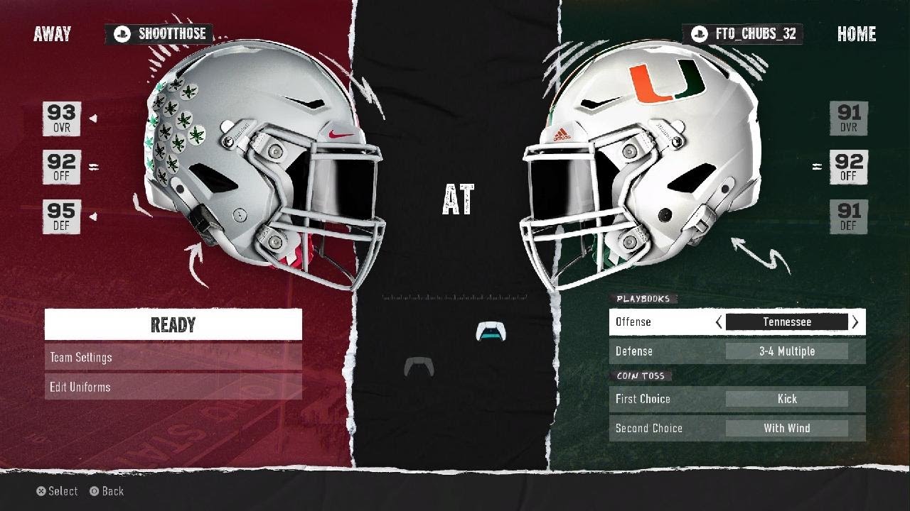 CFB25 - YSU League Game - #2 Miami vs #22 Ohio State - YouTube