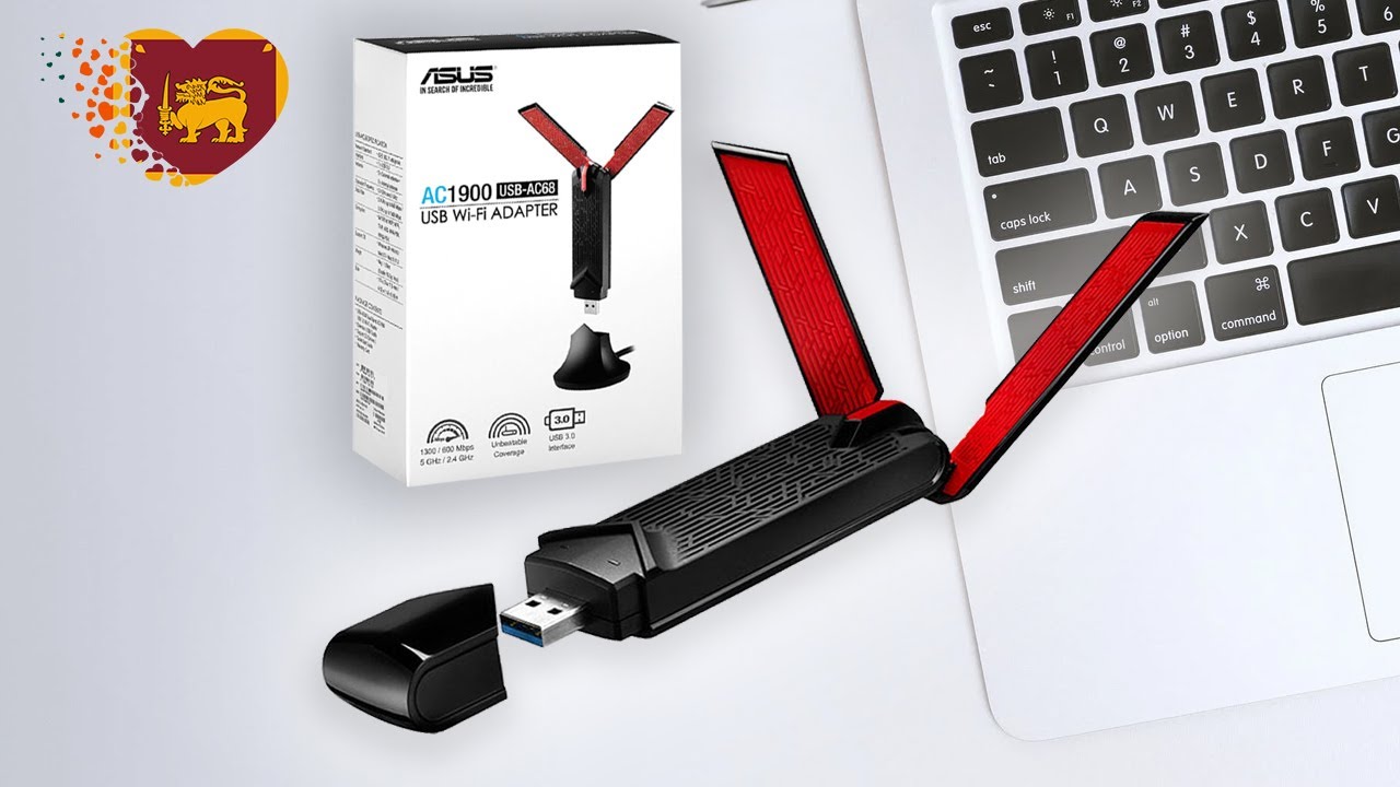 Review| ගේමර්ස්ලටම වෙන් වුන Asus USB-AC68 dual band Wi-Fi Adapter - YouTube