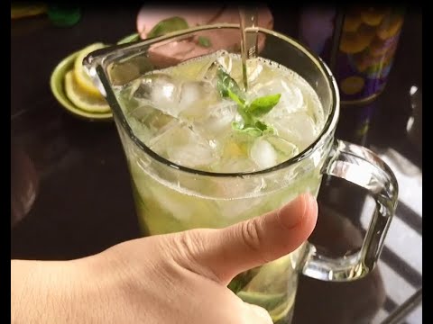 Simple Recipe Minty Lemon Longan Mocktail (薄荷柠檬龙眼调饮) - YouTube