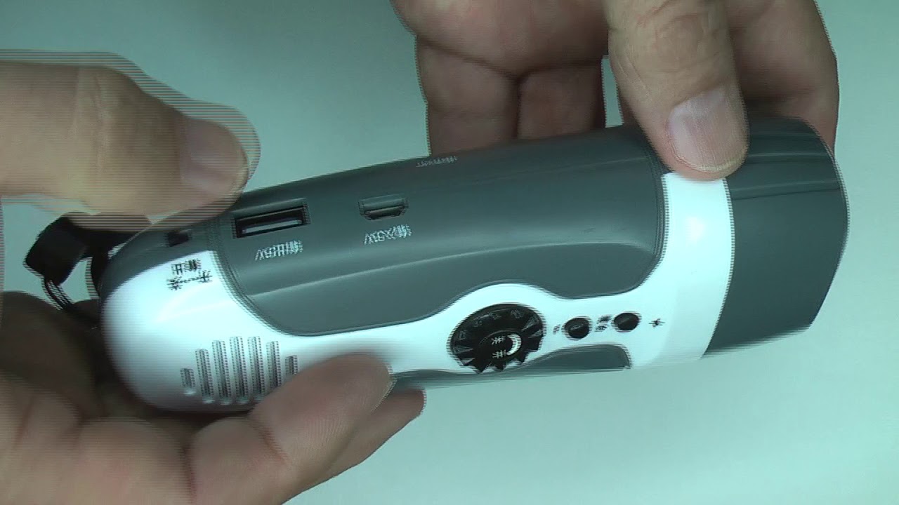 Multifunctional flashlight radio 0087 - YouTube