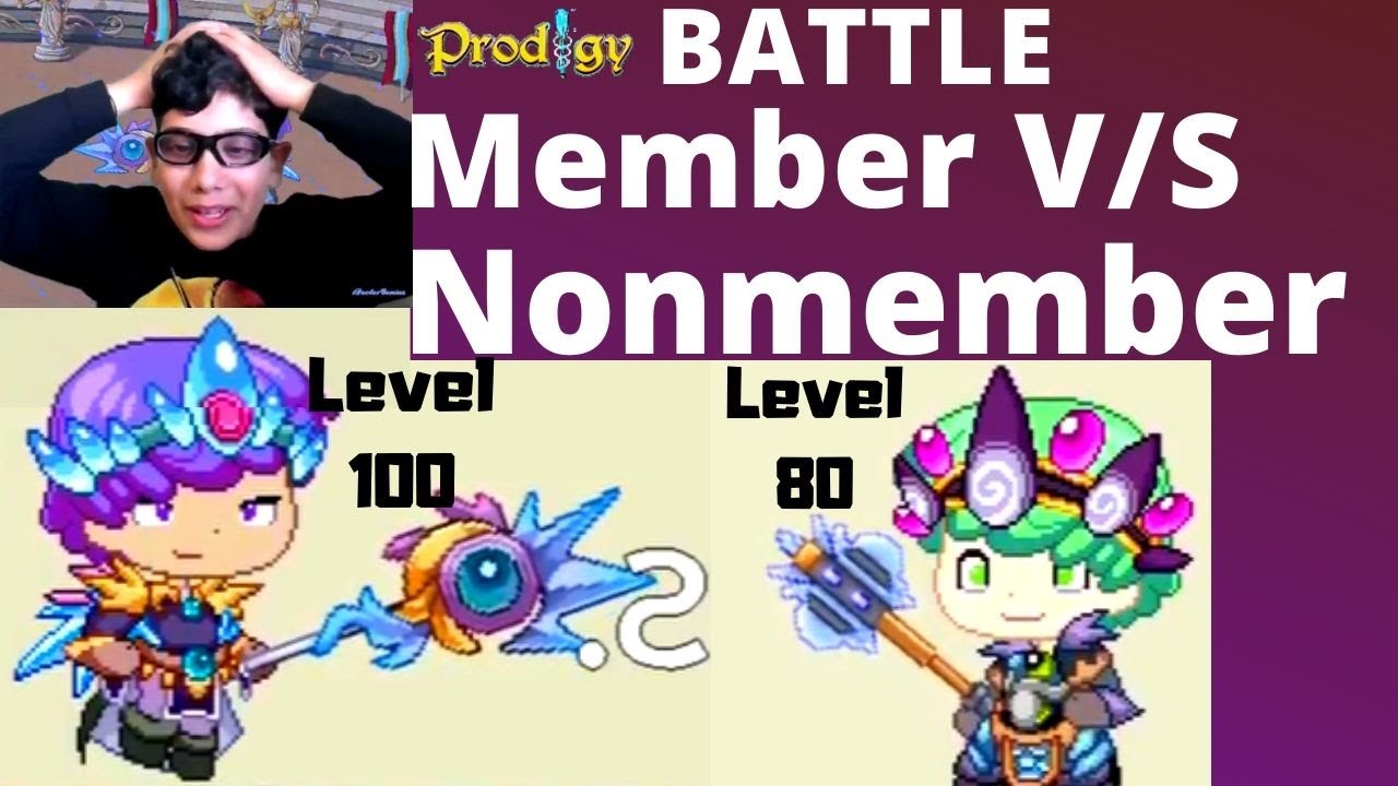 Prodigy Math PVP: NonMember VS Member: Level 100 V/S Level 80: Prodigy ...