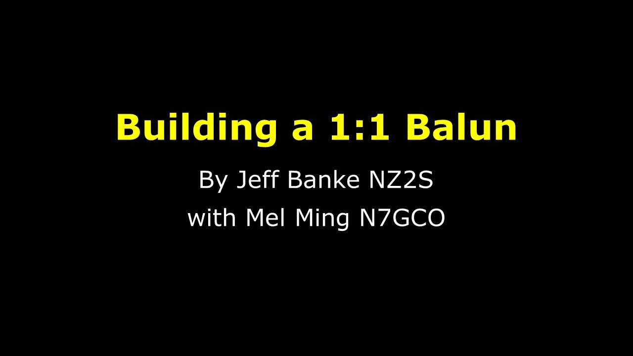 How to build a 1:1 balun - YouTube