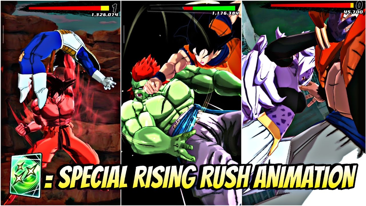 ALL SPECIAL GREEN CARD RISING RUSH ANIMATIONS 🔥 IN DRAGON BALL LEGENDS ...