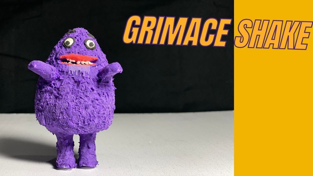 How to make grimace shake made clay. - YouTube