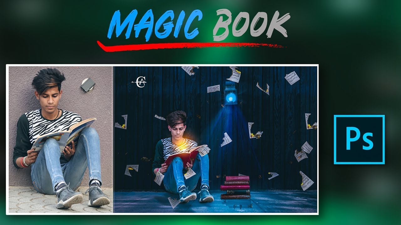 magic book at dark night photo manipulation photoshop tutorial speerd ...