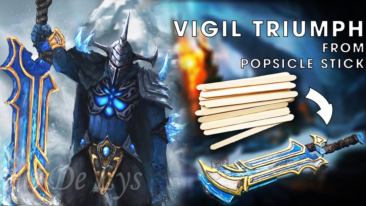 SVEN VIGIL TRIUMPH immortal Sword from POPSICLE STICK - YouTube