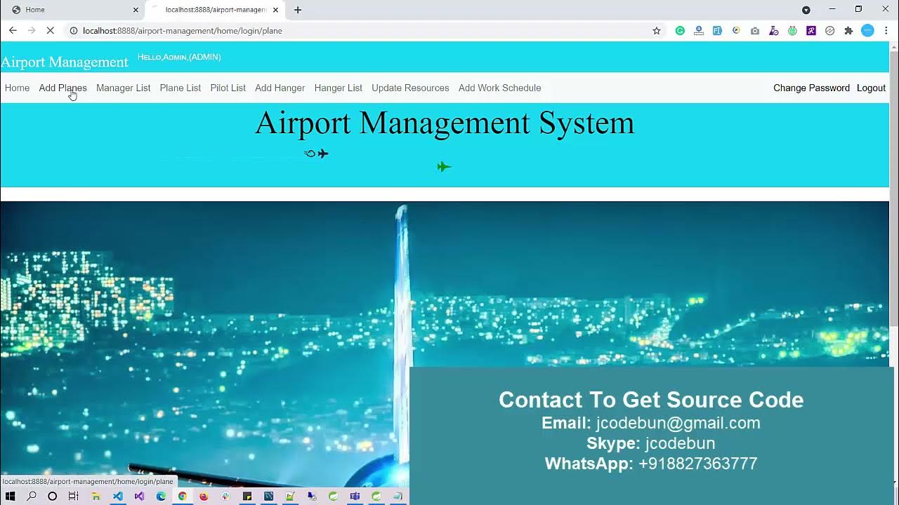 Airport Management project in spring boot and Hibernate with source code and project report ...