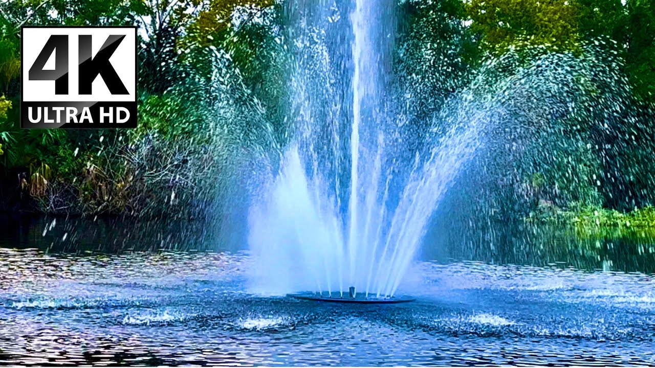 4K Water Fountain Relaxing Sounds For Sleep I Sleep Sounds I Relaxing ...