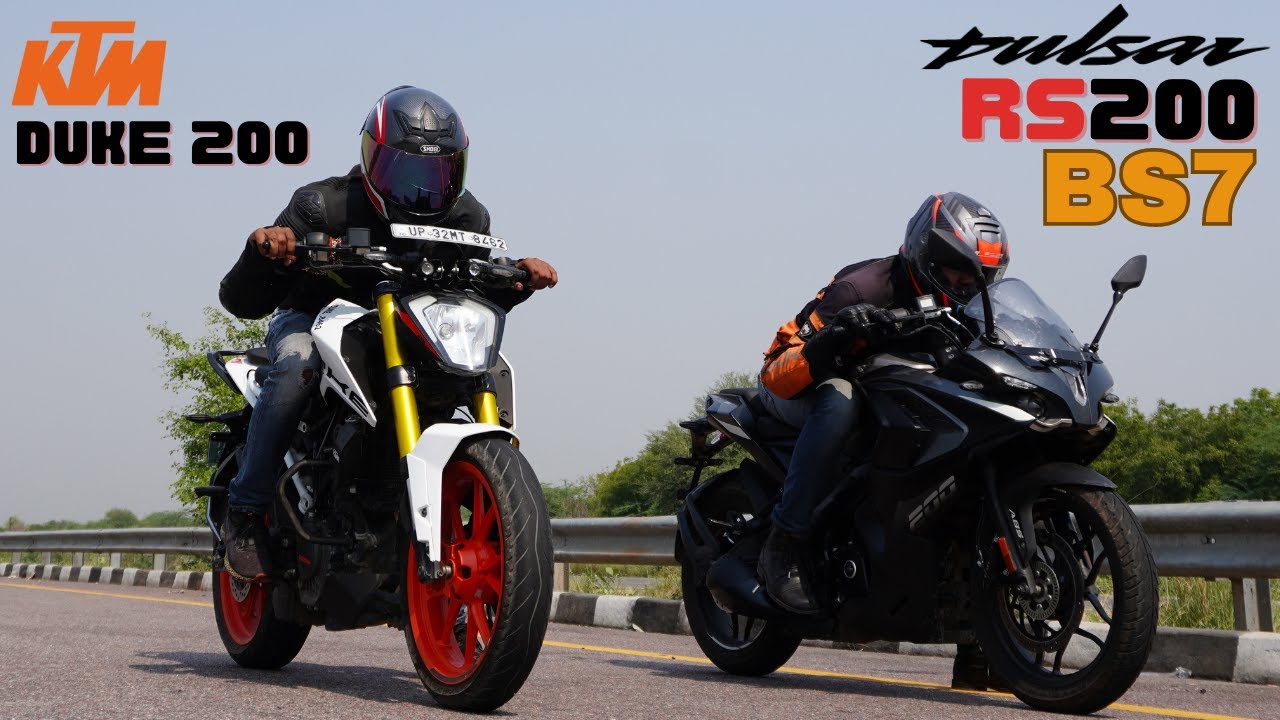 2023 New Bajaj Pulsar RS200 BS7 vs KTM Duke 200 Drag Race - YouTube
