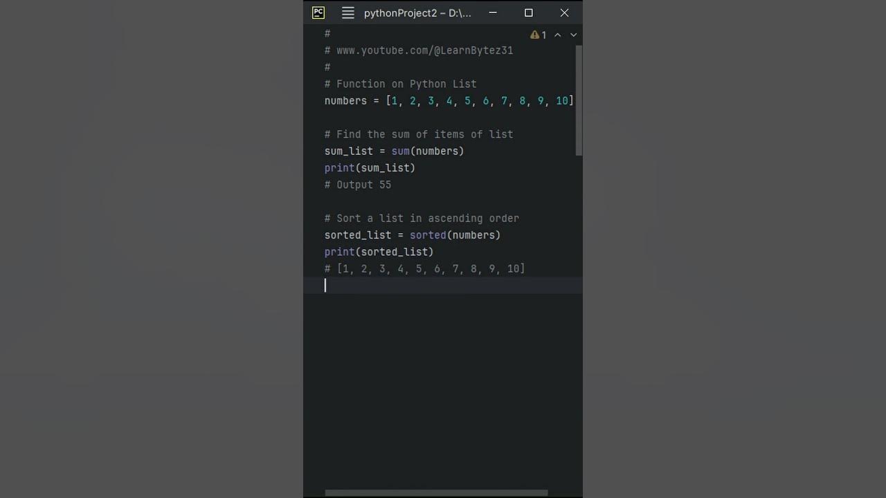 Python How To Sum Sort And Reverse The Python List Coding Python Pythonprogramming 1237