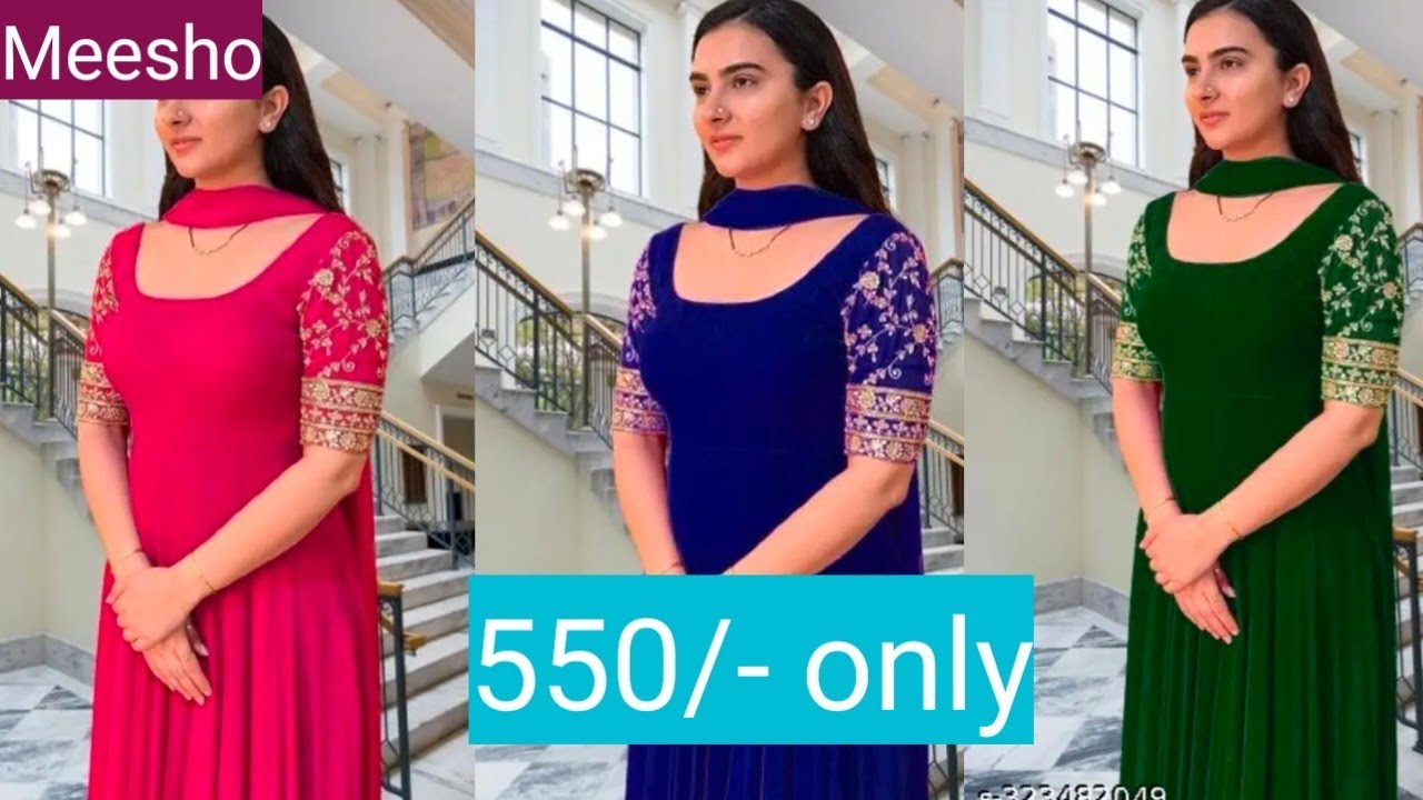 |Meesho gown haul| meesho party wear gown just for 550/-||All type of ...