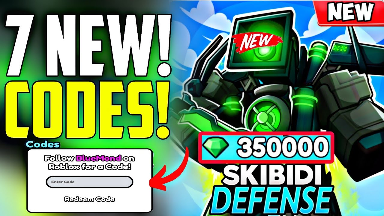 *NEW* ALL WORKING CODES FOR SKIBIDI TOWER DEFENSE- ROBLOX SKIBIDI TOWER ...