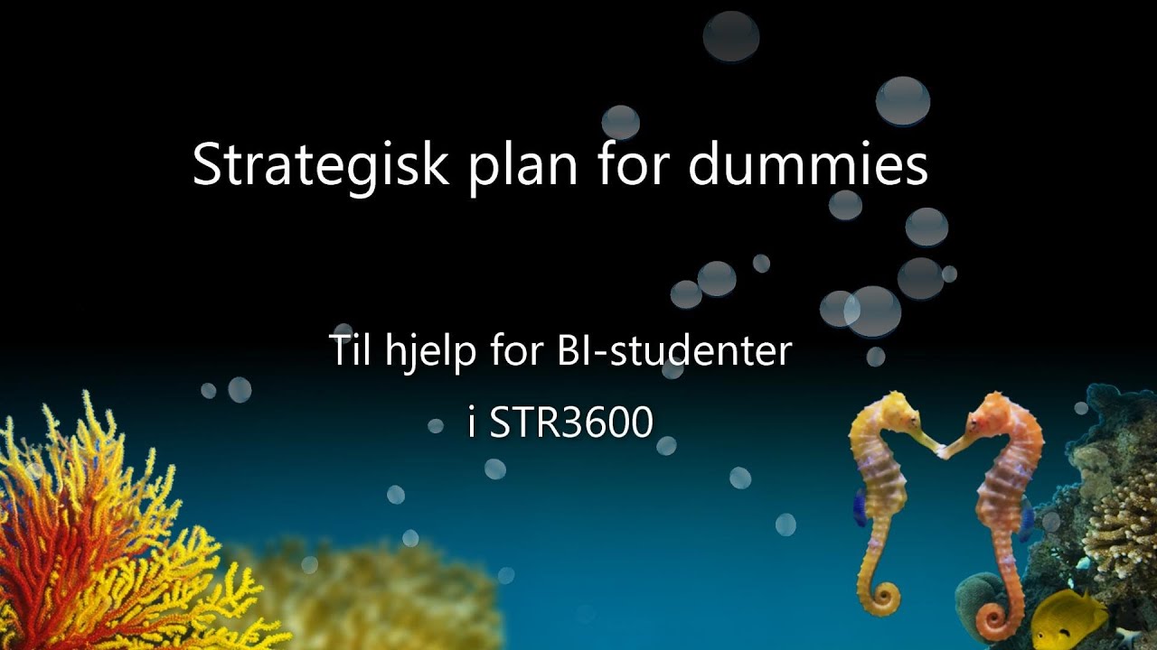 Strategisk plan for dummies - YouTube