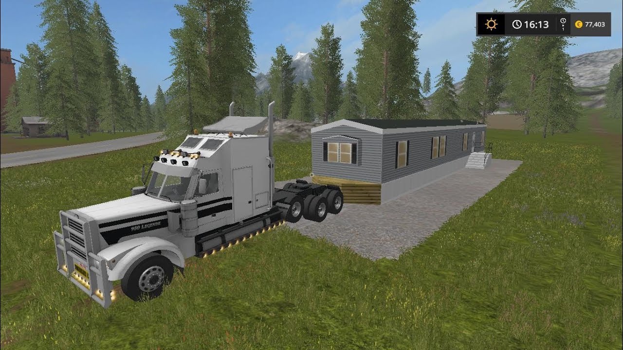 Hauling mobile home | Lawn Care | Farming Simulator 2017 | Episode 11 ...